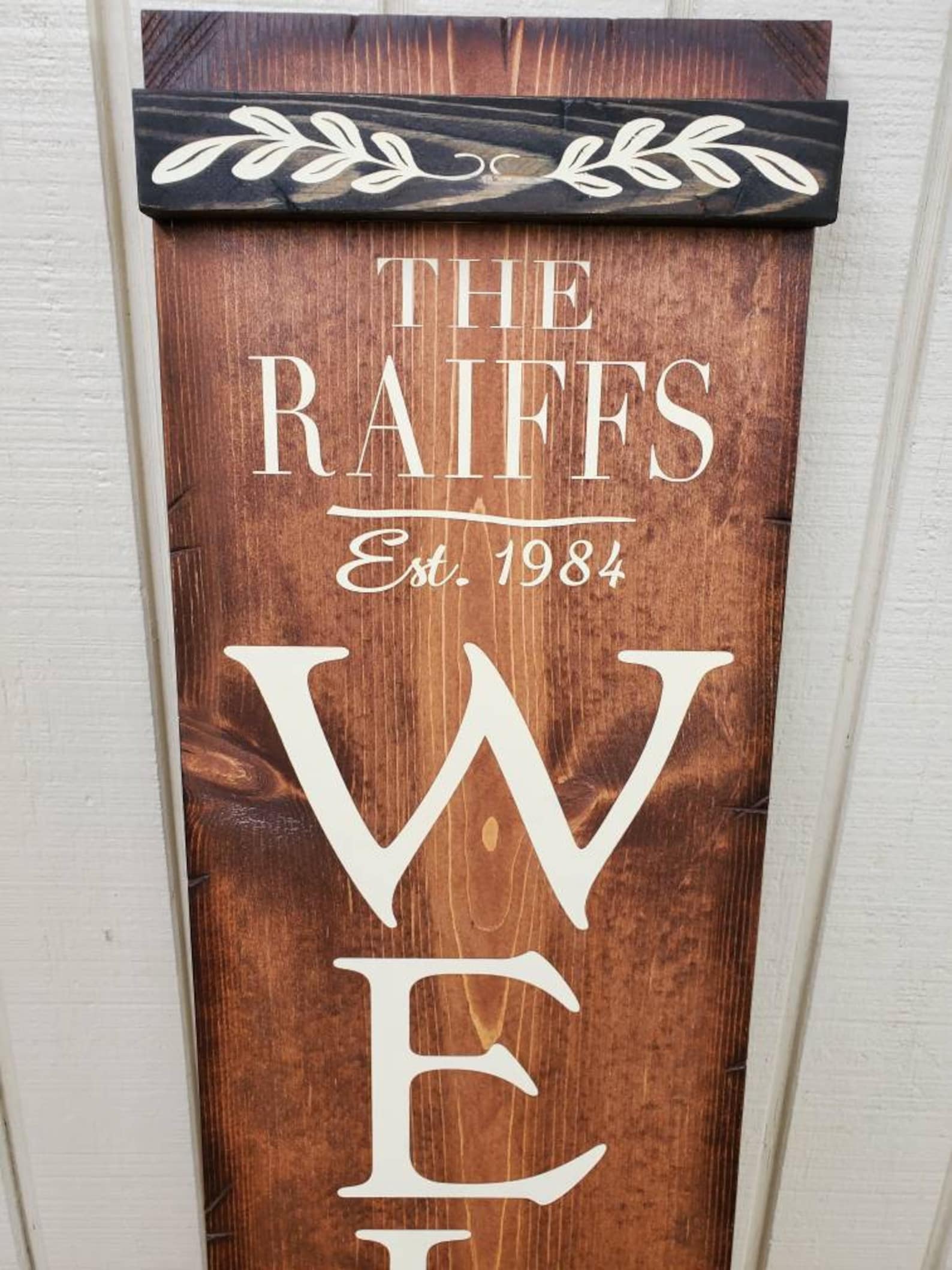 Porch Welcome Sign Vertical Wooden Sign Personalized | Etsy