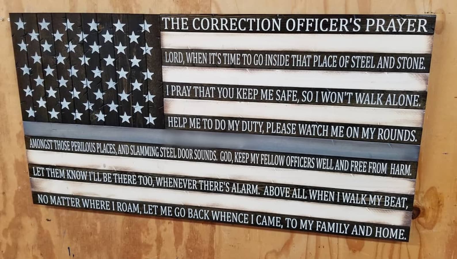 Thin Silver Line American Flag With Correction Officers Etsy