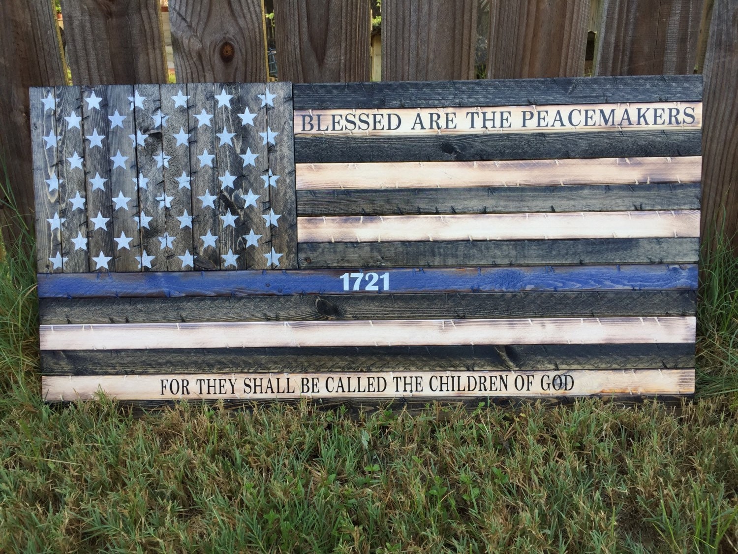 Blessed Are The Peacemakers Blue Line