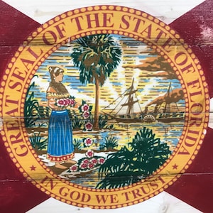 Rustic Florida Flag - Etsy