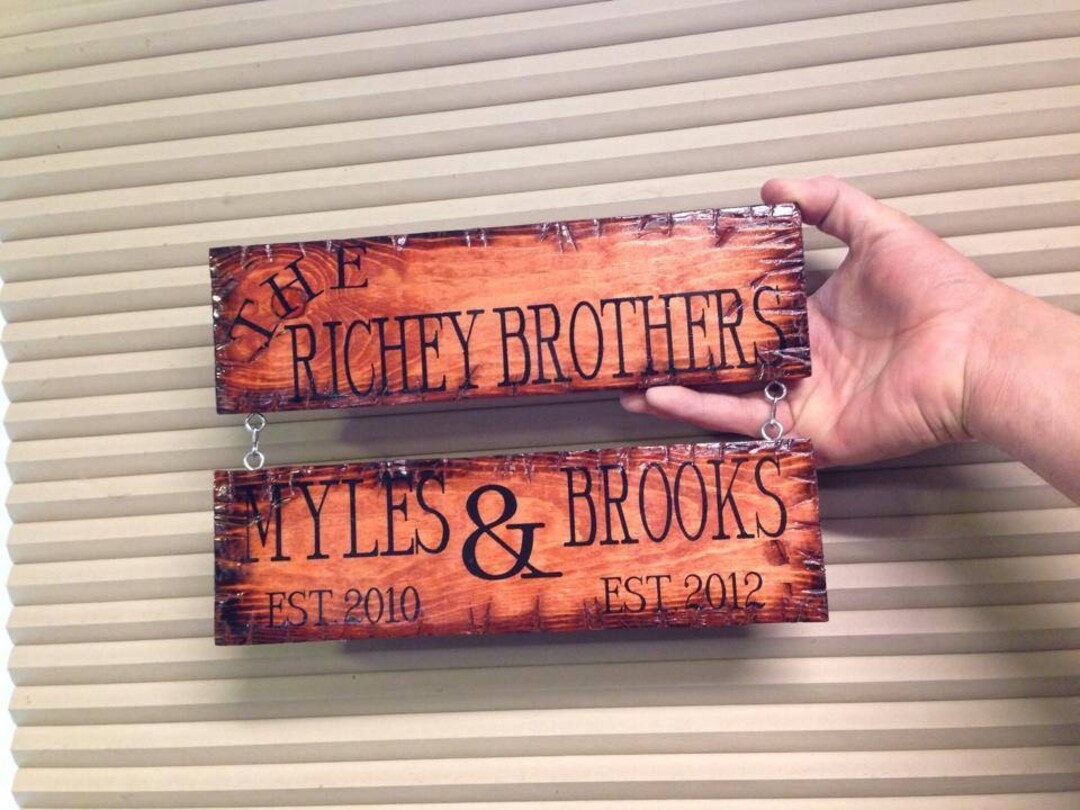 Two Tier Name Sign - Etsy