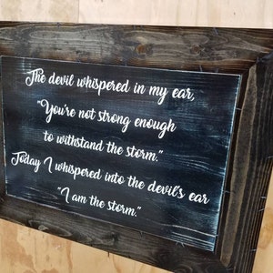 Wooden Rustic-style "i Am the Storm." Sign - Etsy