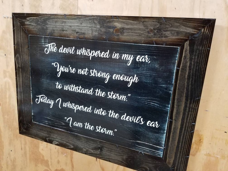 Wooden Rustic-style "i Am the Storm." Sign - Etsy