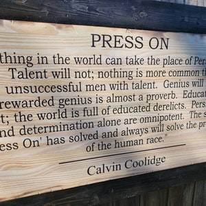 Press on Motivational Quote | Calvin Coolidge | Inpirational Quote ...