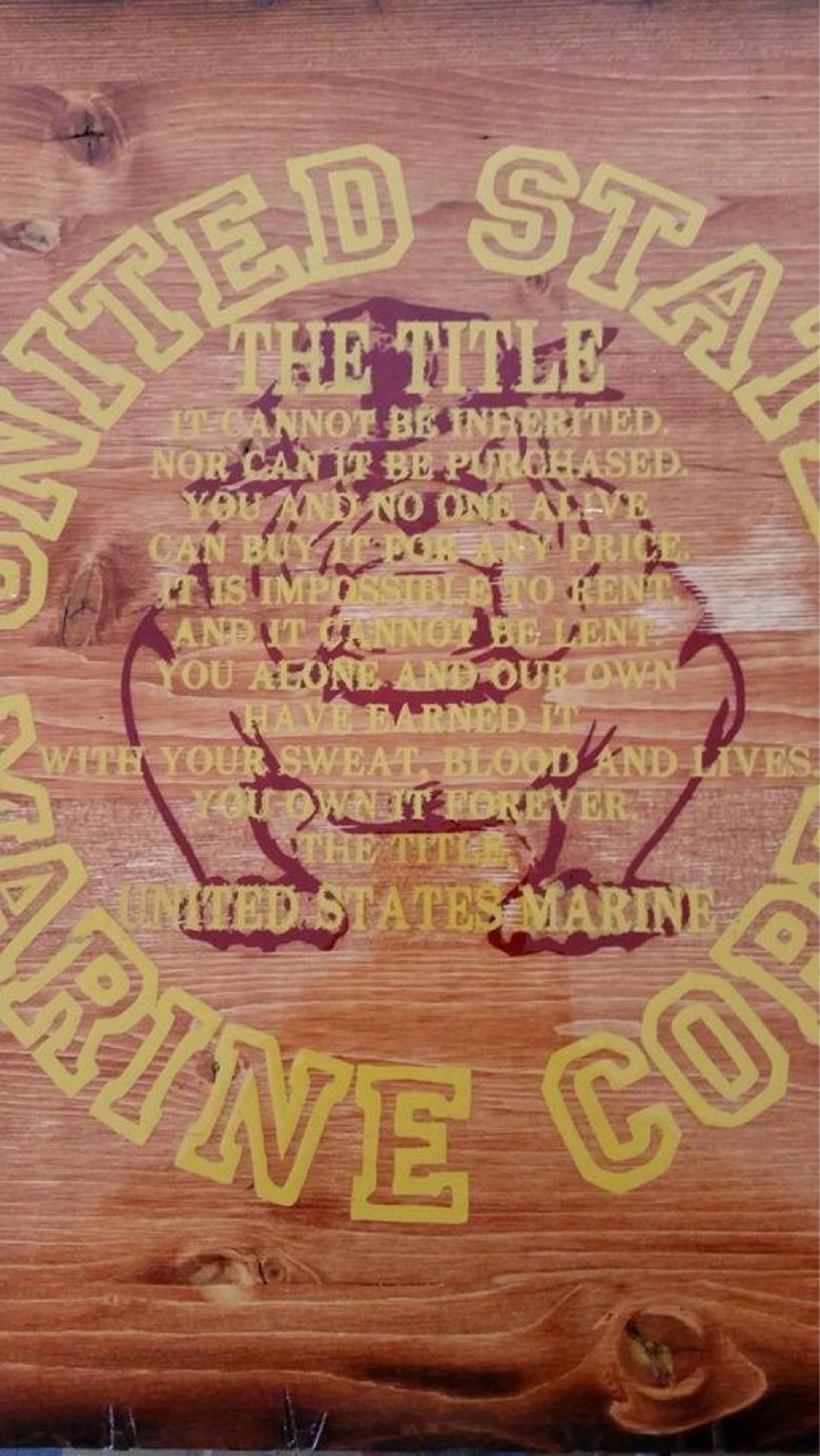 Marine Corps the Title Sign - Etsy