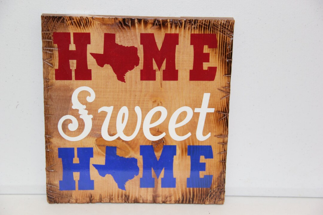 12"x12" Home Sweet Home Texas Sign - Etsy