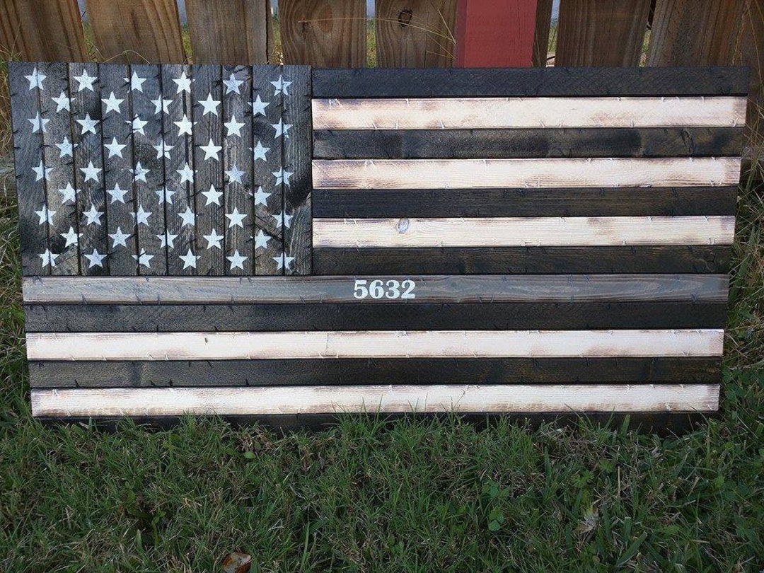 Thin Silver Line American Flag | Correction Officer Flag | Correctional ...