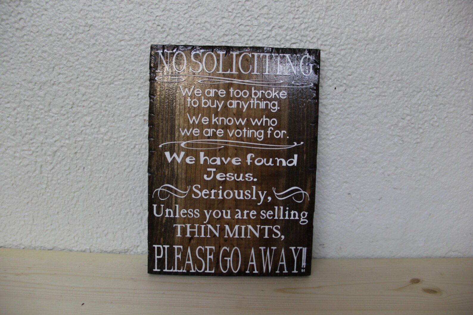 No Soliciting Wooden Rustic-style Sign 8x10 - Etsy