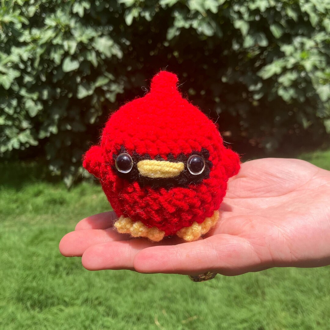 Crochet Mini Cardinal Plushie - Etsy