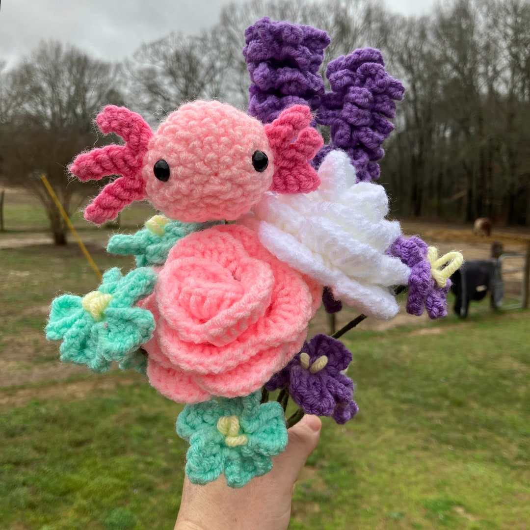 Crochet Forever Flowers Pink Spring Bouquet - Etsy