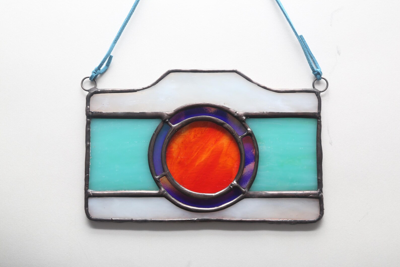 Stained Glass Vintage Camera Suncatcher Window Hanging Stained Glass ...