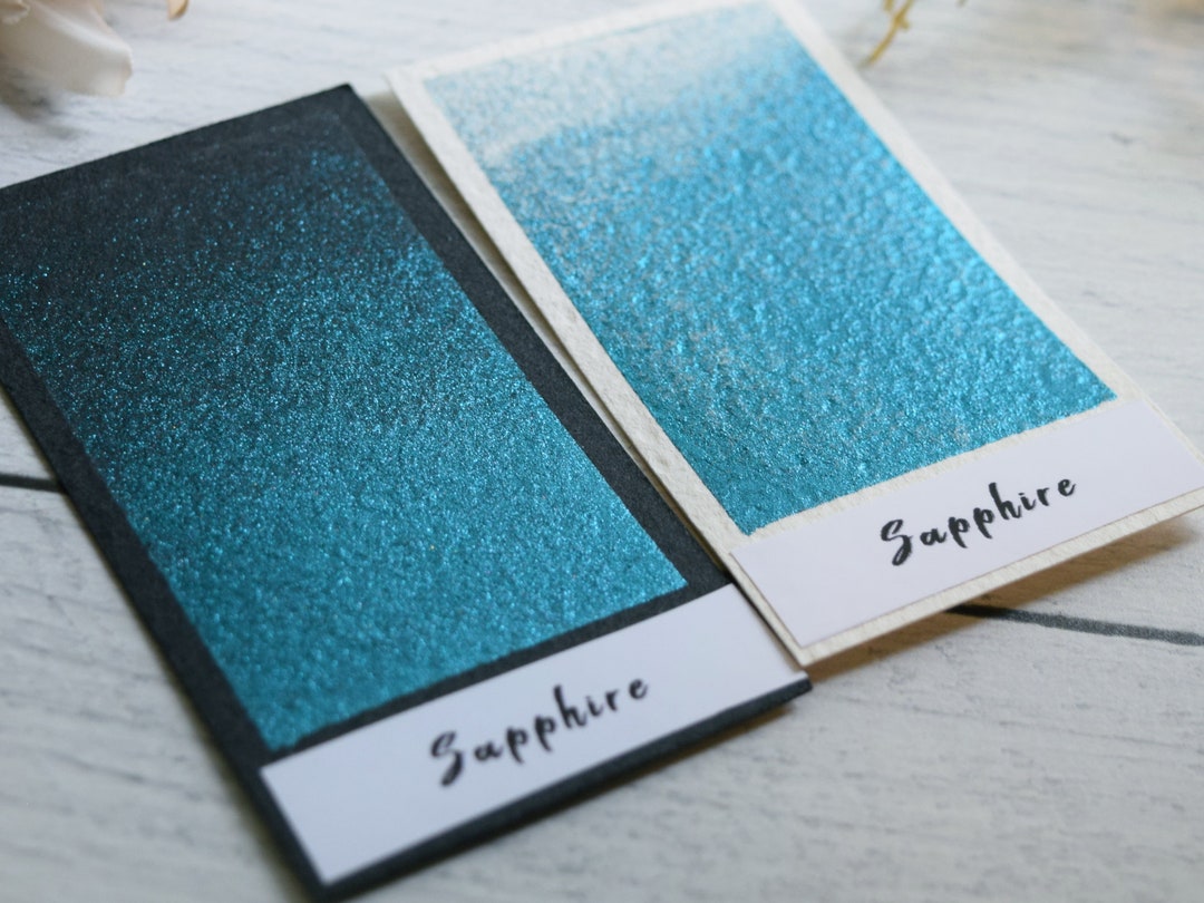 Sapphire Blue Shimmer Watercolor Paint: Handmade Artist Grade - Etsy