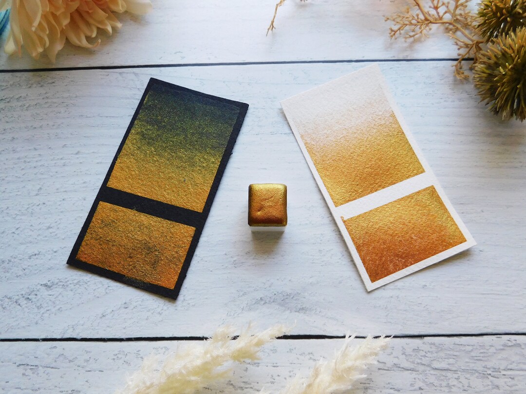 Goldilocks Handmade Watercolor Mica / Metallic Paint Half Pan, Full Pan ...
