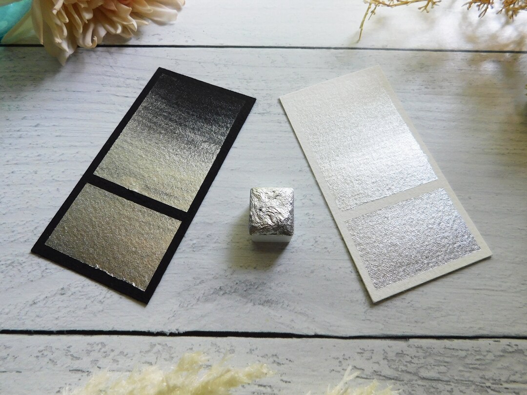 Silver Bells | Handmade Watercolor | Pearlescent Chrome Silver - Etsy