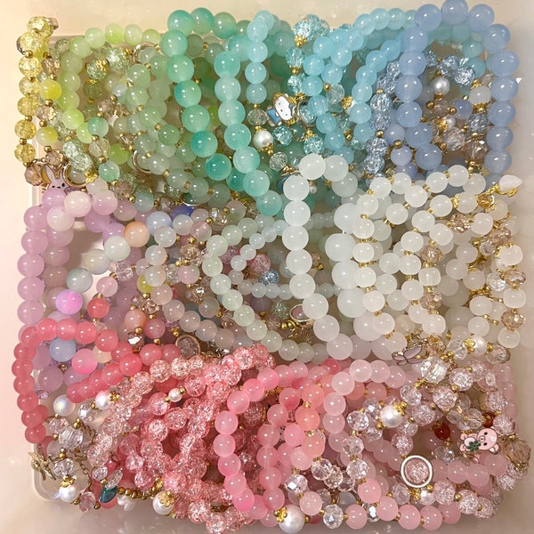 Glass Bead Bracelet - Etsy