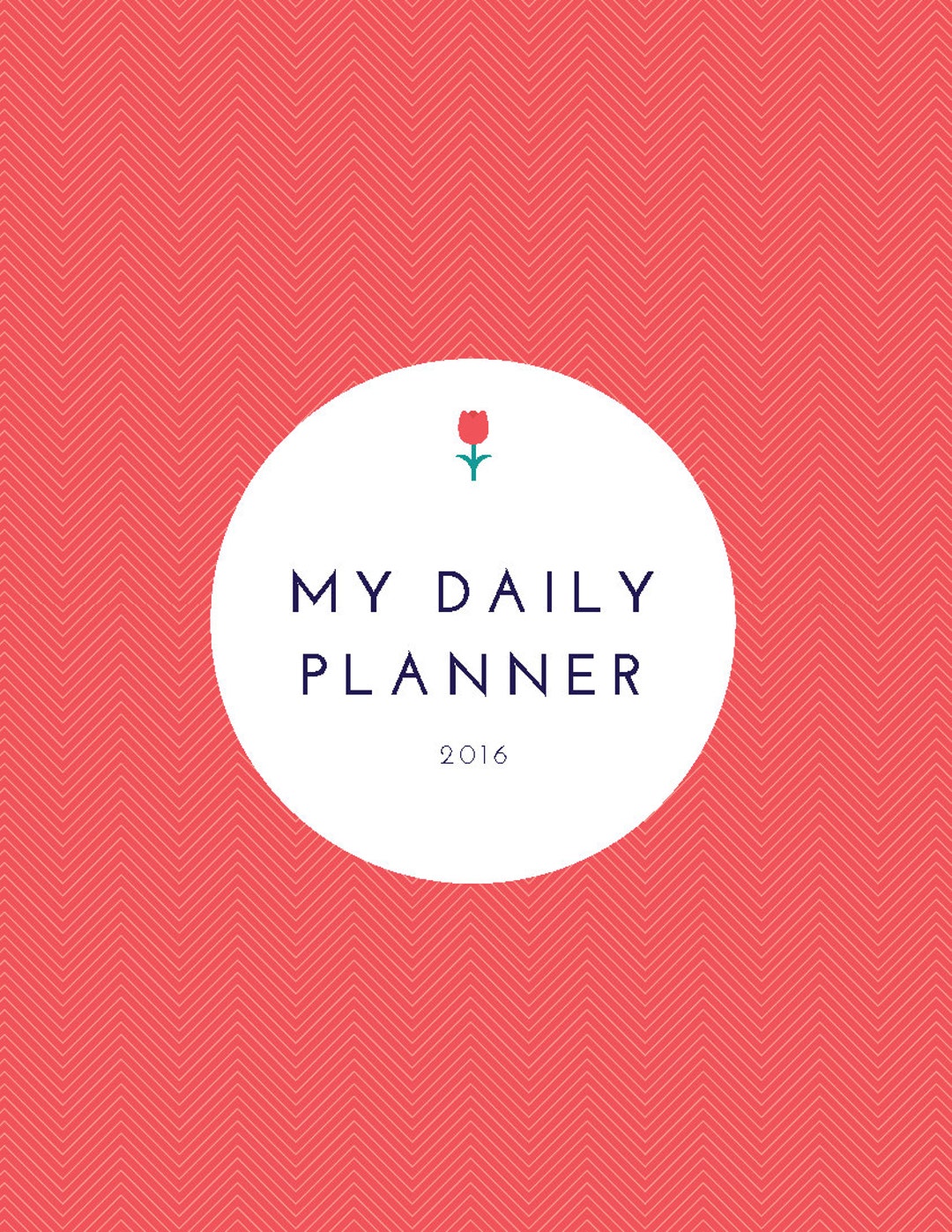 Personalized Daily Planner Cover Page, Personalized Planner Page Cover ...