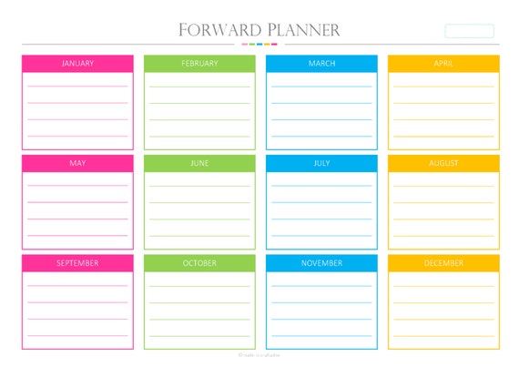 Forward Planner PDF Landscape forward planner dairy | Etsy