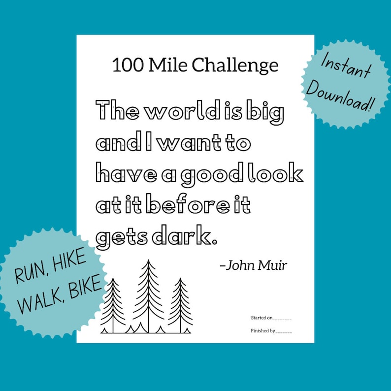 100 Mile Challenge - Walk, Hike, Run, or Bike. Set a Goal and Track ...