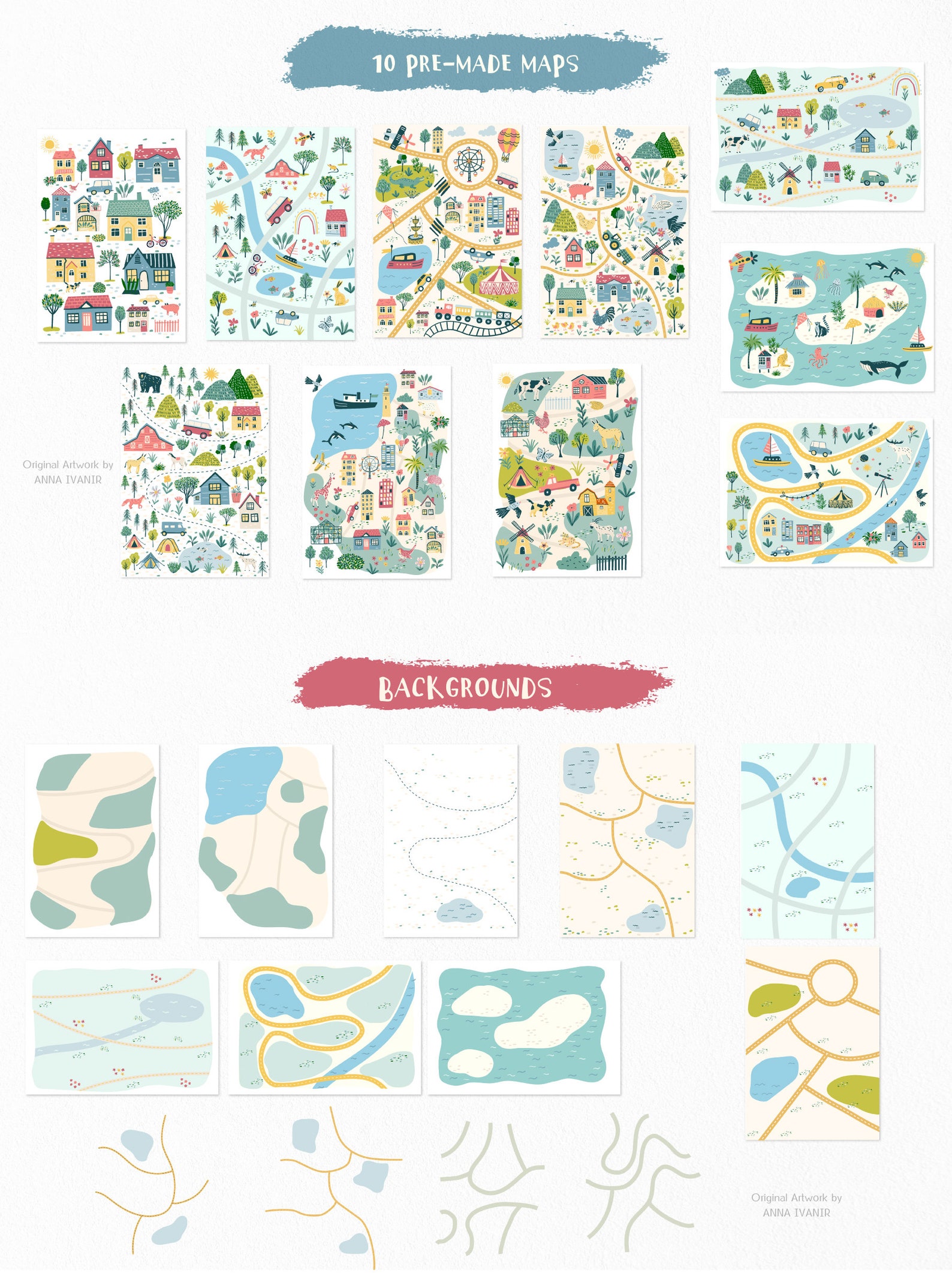 My Little Universe - Map Creation Kit Clip Art - Printable Art - Wall ...