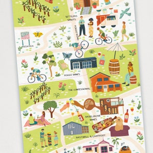 Illustrated Custom Event Map - Map for Events - Birthday Party ...