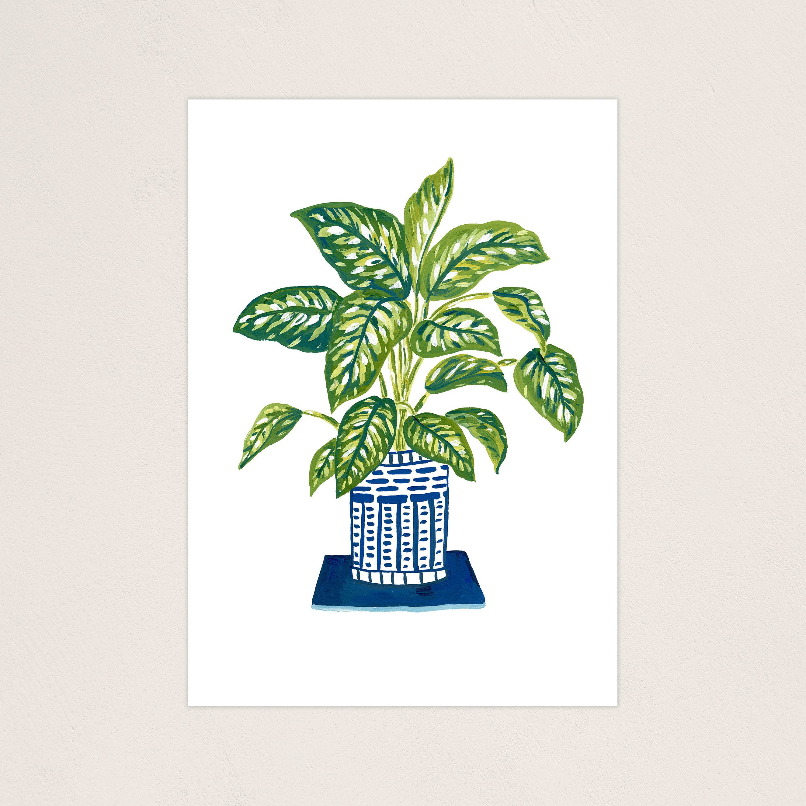 DIGITAL Green Plant Art Print, Printable Digital Download Art Print ...