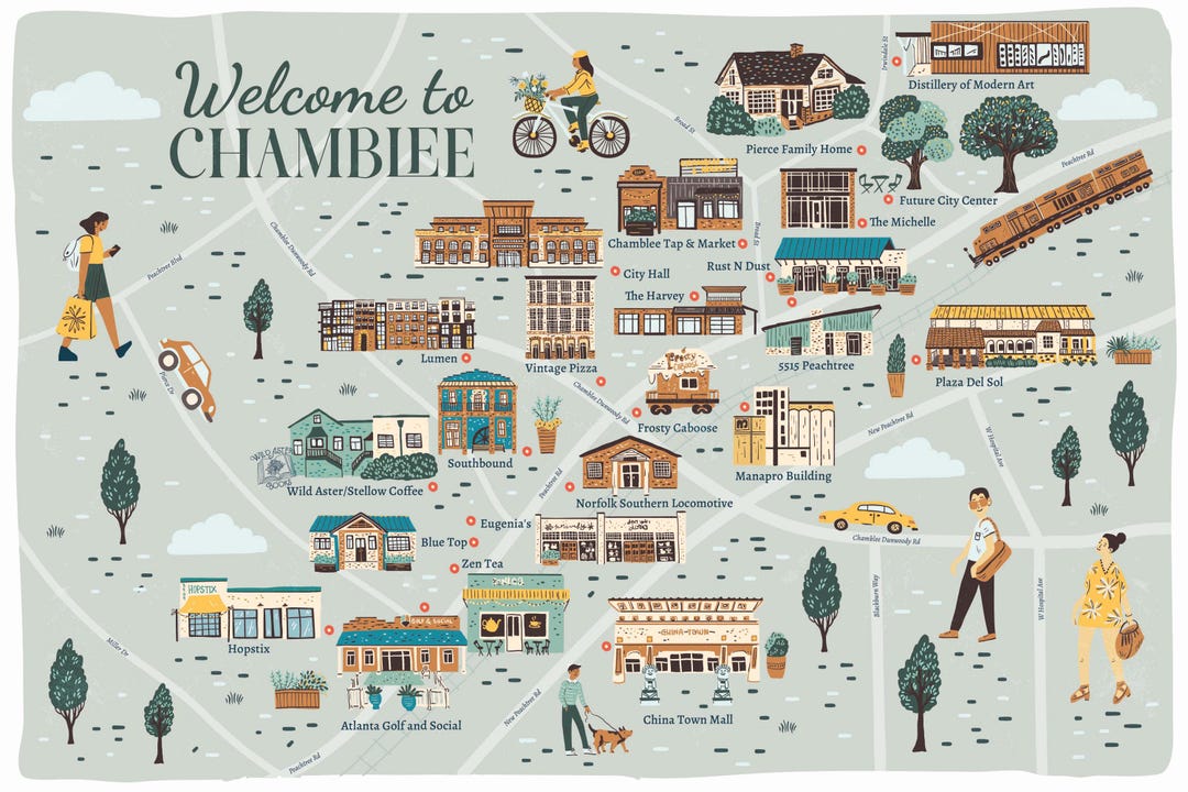Custom Illustrated Map for Corporations – 30-33 Locations ...