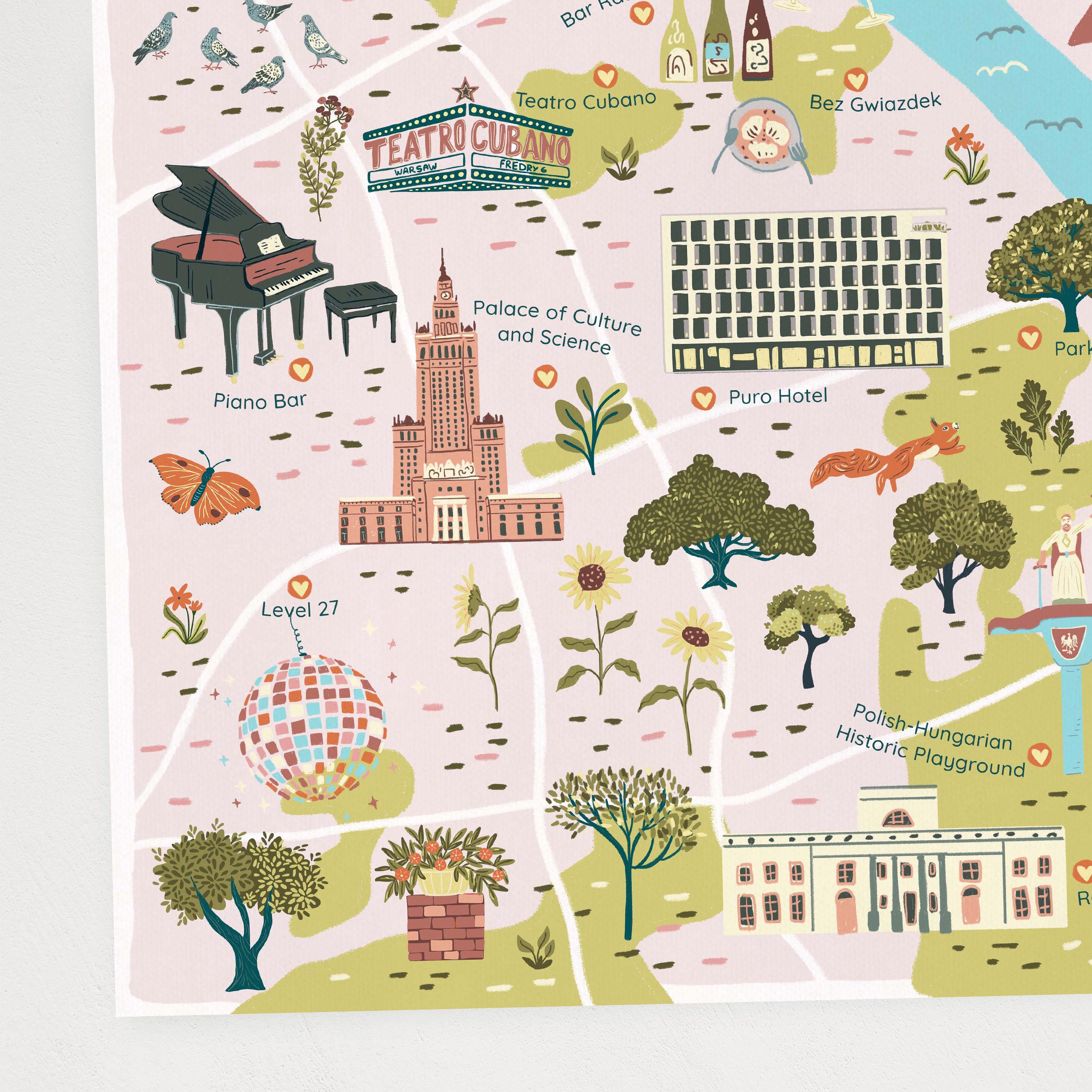 DIGITAL Custom Illustrated Map for Any City or Location - Perfect Gift ...