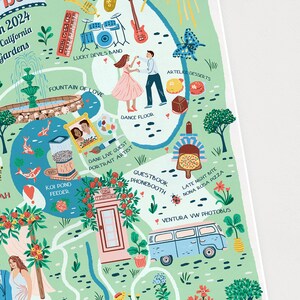 DIGITAL Custom Wedding Map Illustrated Invitation, Save the Date ...