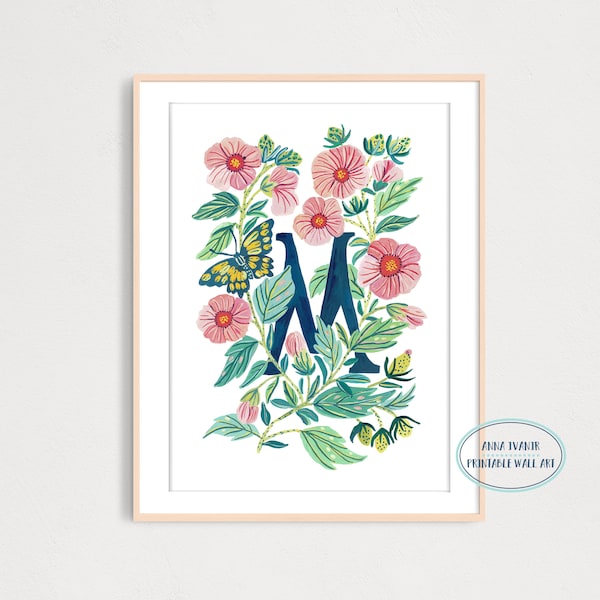Letter M Print - Etsy