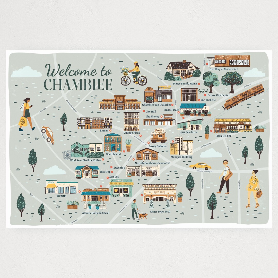 Custom Illustrated Map for Corporations – 20-23 Locations ...