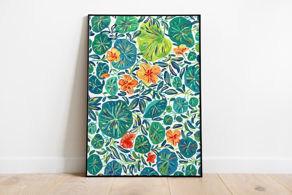 Green Plants Art Print Botanical Poster Floral Housewarming | Etsy