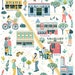 Custom Illustrated City Map - Travel Illustration - Any Location Travel ...