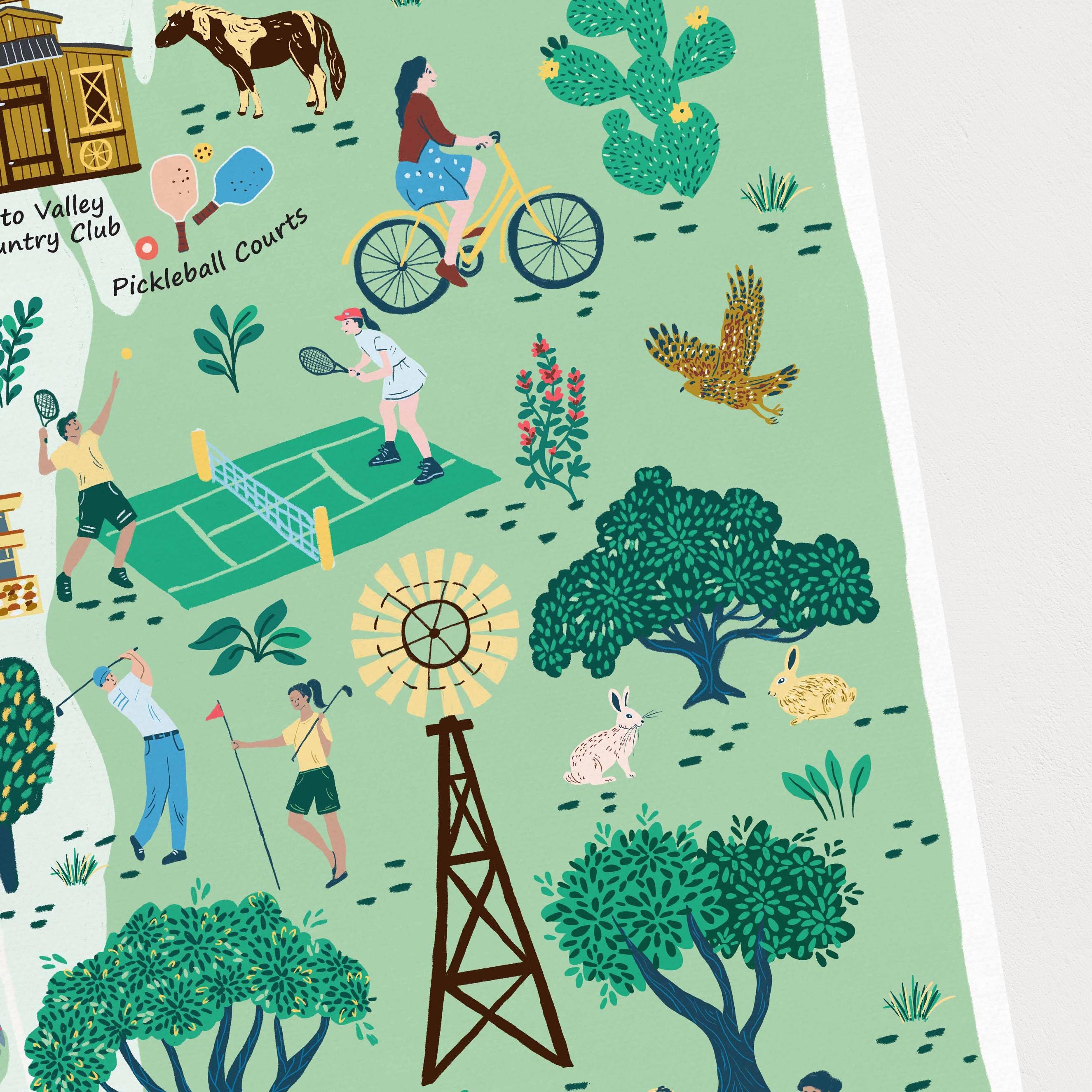 DIGITAL Custom Illustrated Map for Any City or Location - 10-15 ...