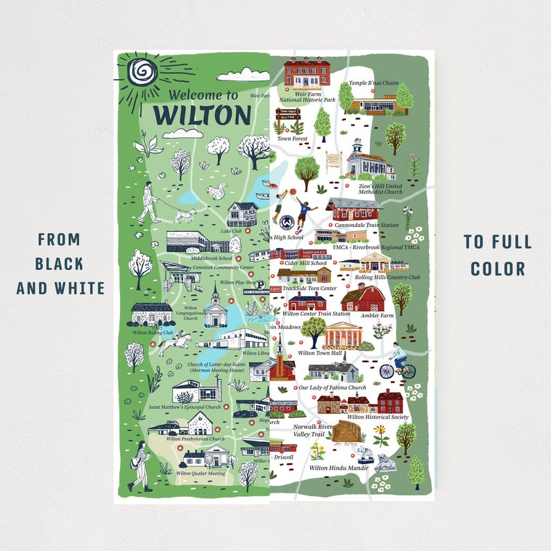 Custom Illustrated Map for Corporations – 20-25 Locations ...