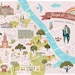 DIGITAL Custom Illustrated Map for Any City or Location - Perfect Gift ...