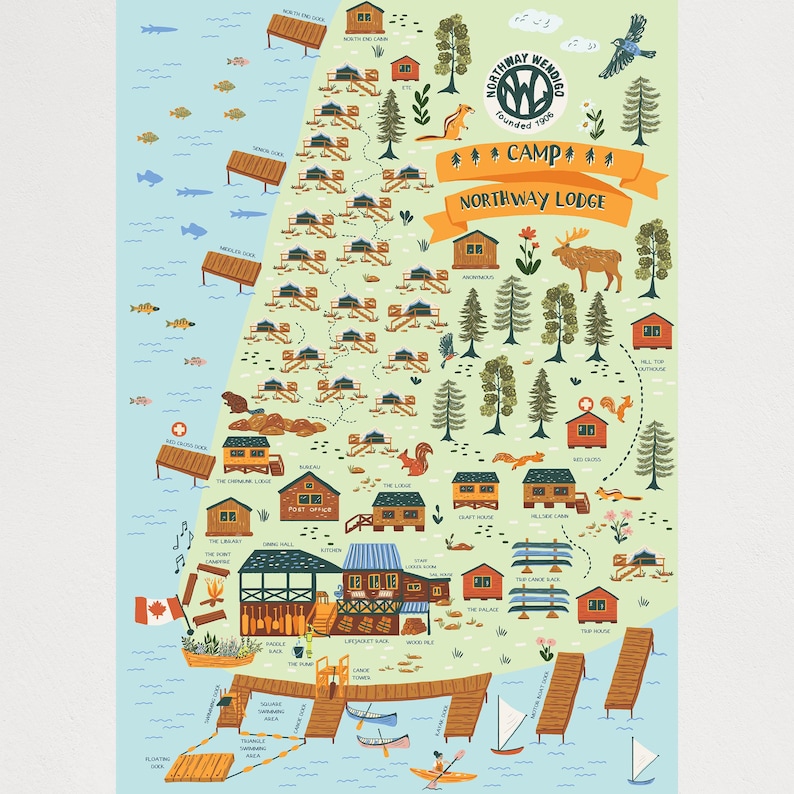 DIGITAL Custom Illustrated Map for Any City or Location - Perfect Gift ...