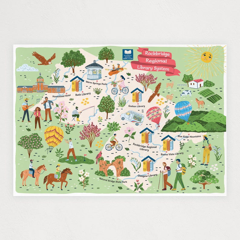 DIGITAL Custom Illustrated Map for Any City or Location - Perfect Gift ...