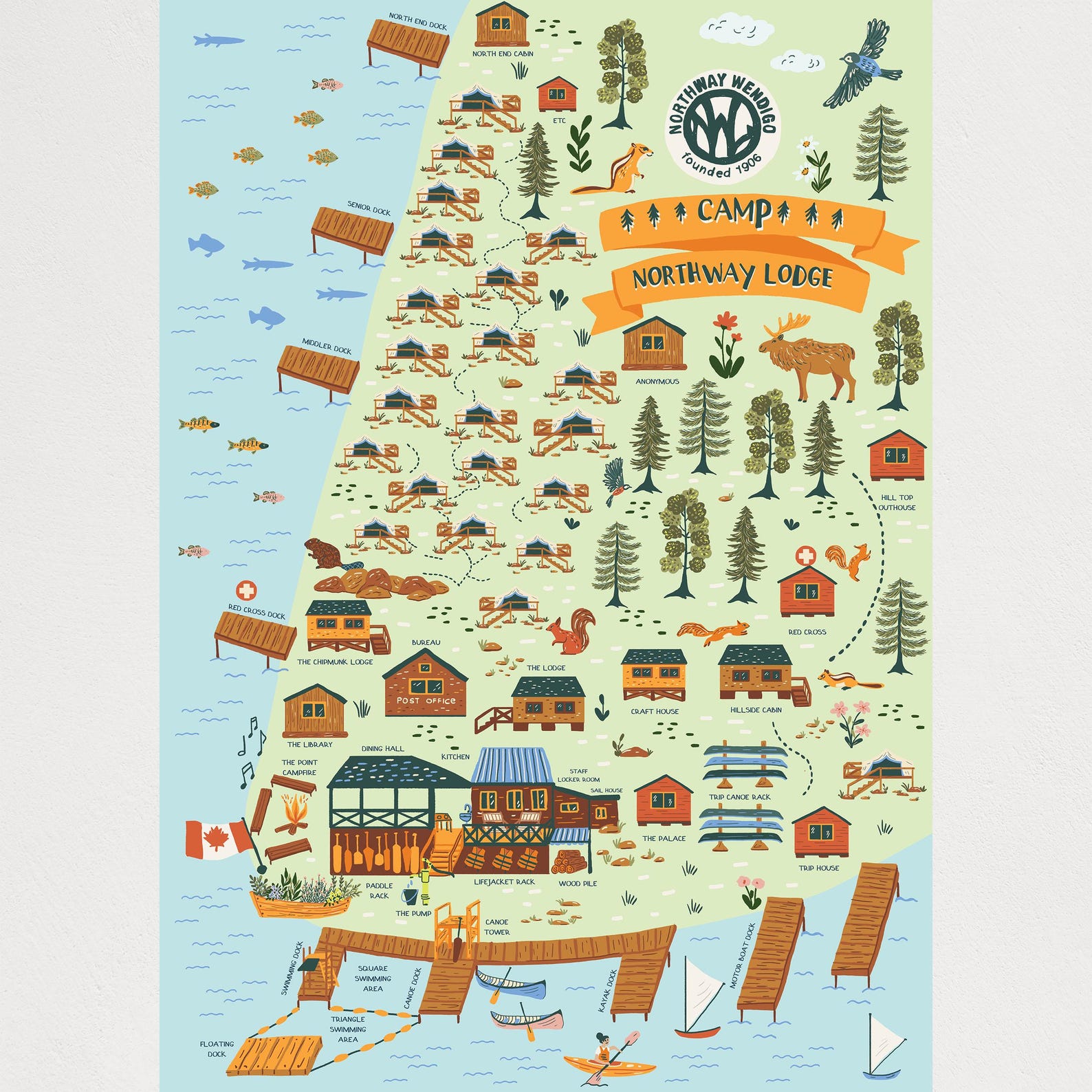 Custom Illustrated Map for Corporations – 25-30 Locations ...