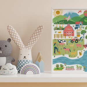 Fun at the Farm - Map Creator Clipart - Printable Art - Wall Art - City ...