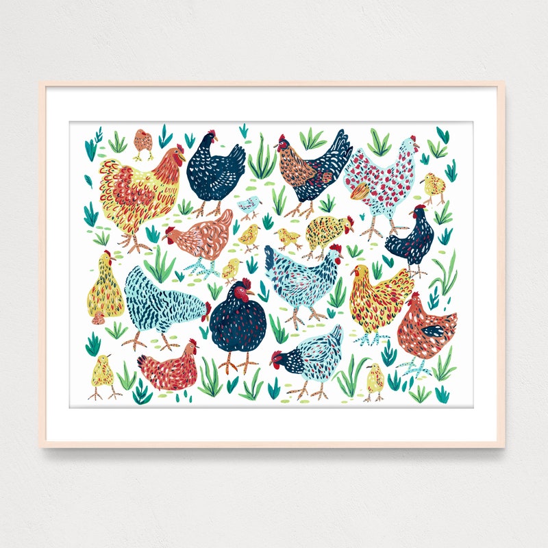 Chicken Art - Etsy