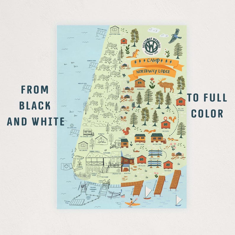 Custom Illustrated Map for Corporations – 25-30 Locations ...