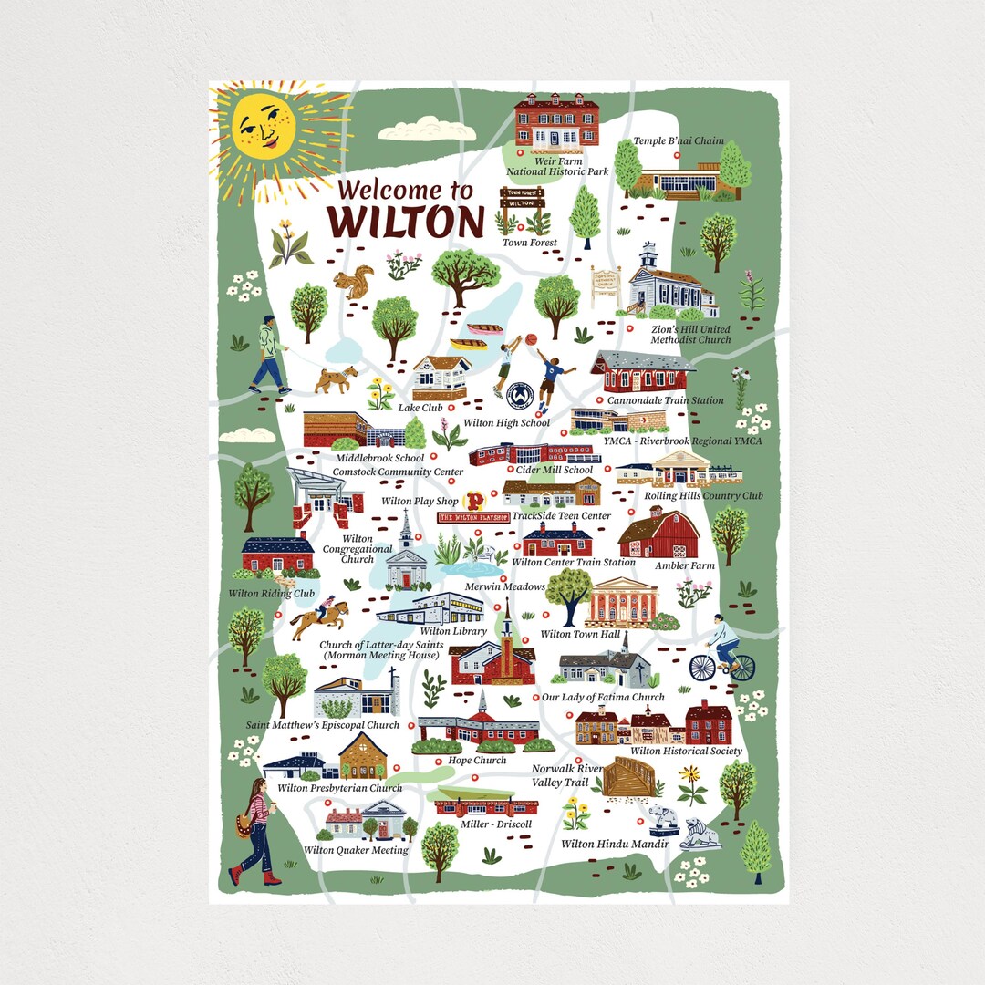 Custom Illustrated Map for Corporations – 20-25 Locations ...