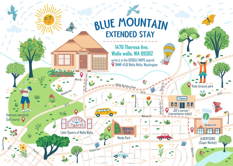 Custom Illustrated City Map Travel Illustration Any Location Travel Map ...