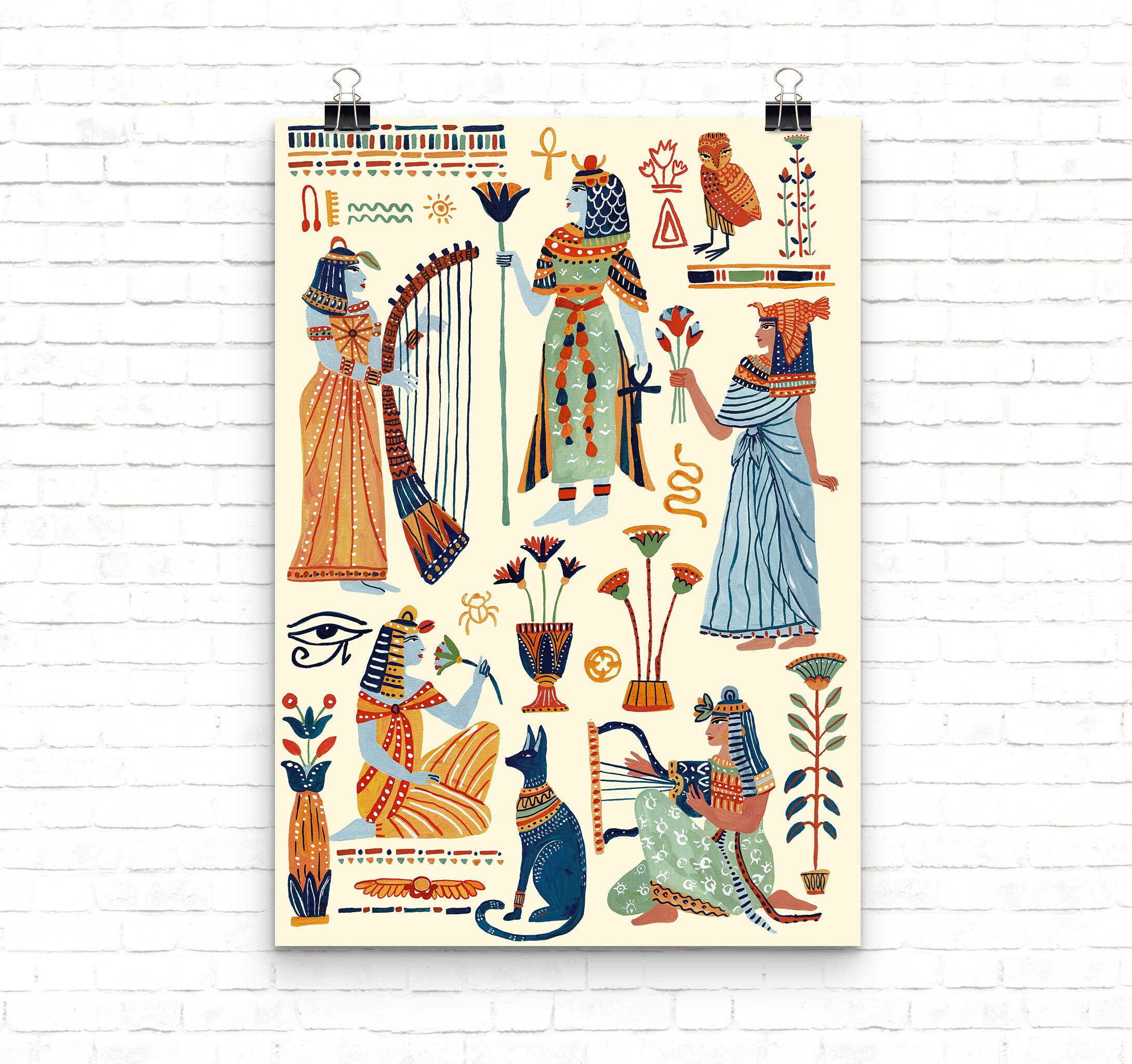 DIGITAL Ancient Egypt Queens Art Print, Printable Digital Download Art ...