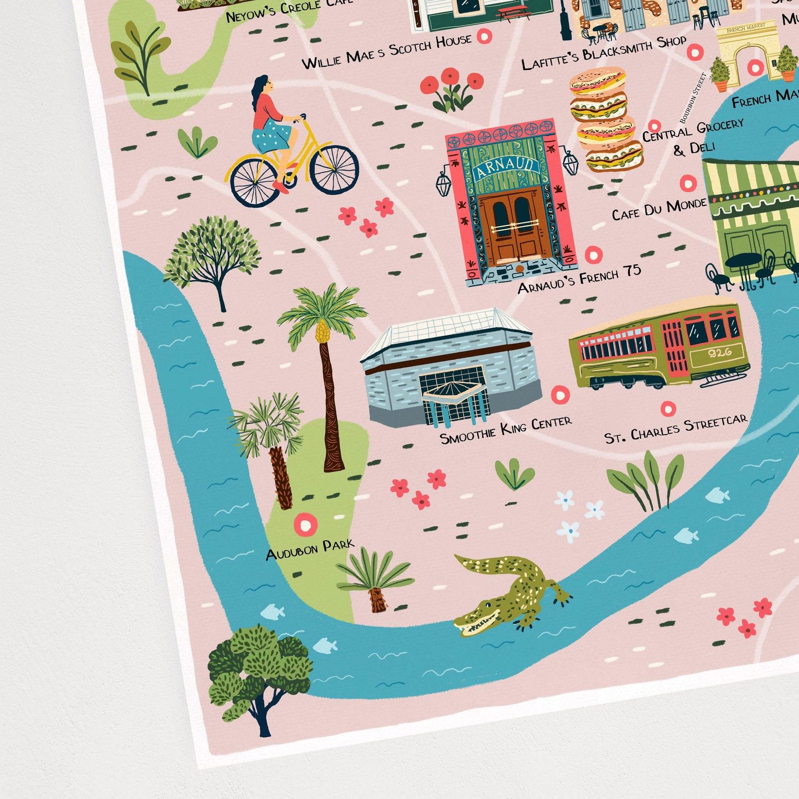 DIGITAL Custom Illustrated Map for Any City or Location - Perfect Gift ...
