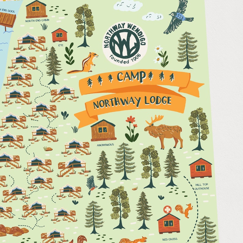 DIGITAL Custom Illustrated Map for Any City or Location Perfect Gift ...