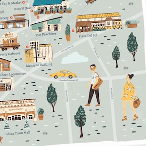 Custom Illustrated Map for Corporations – 20-23 Locations ...