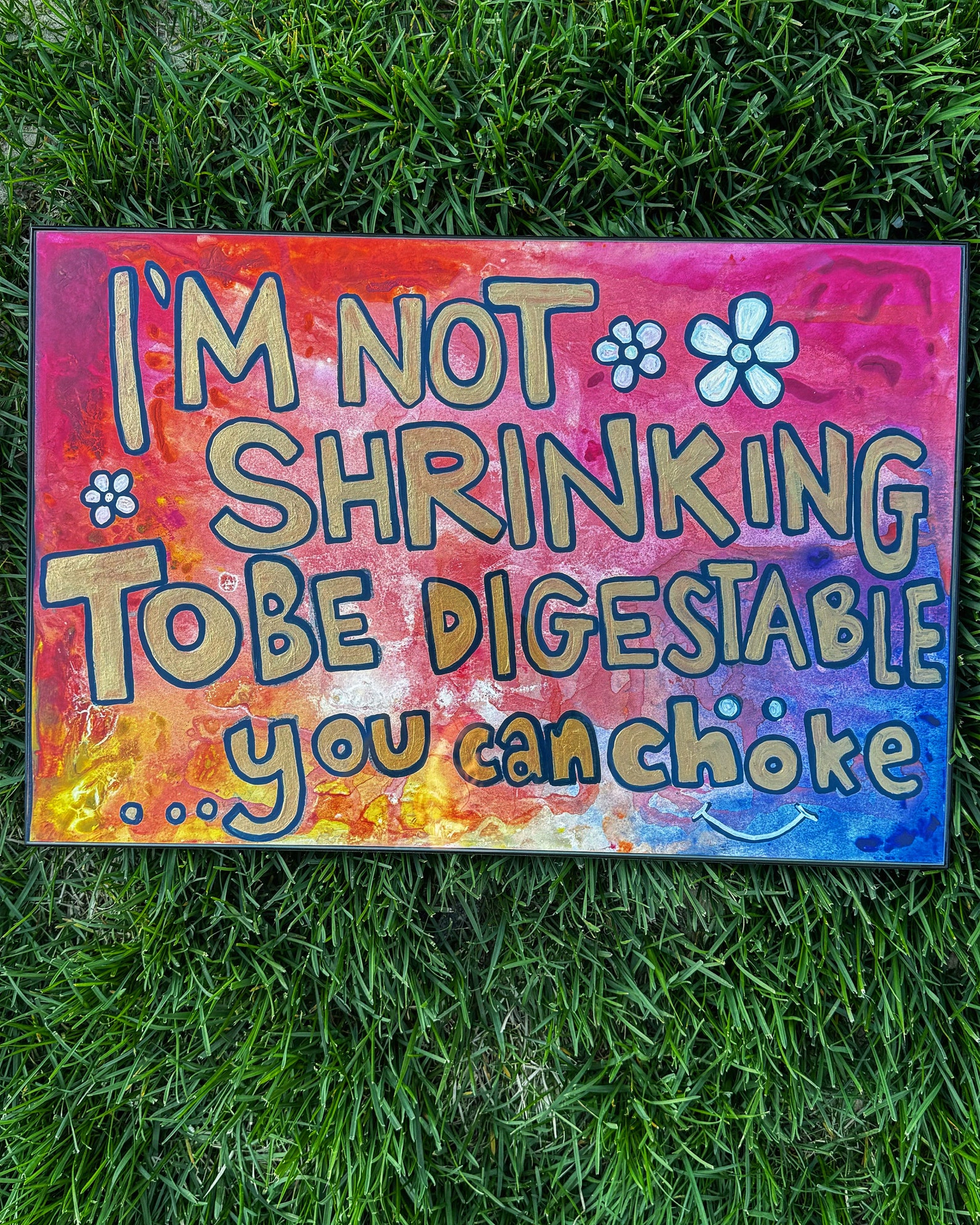 Not Shrinking Wall Art 12x18 In. NO FRAME - Etsy