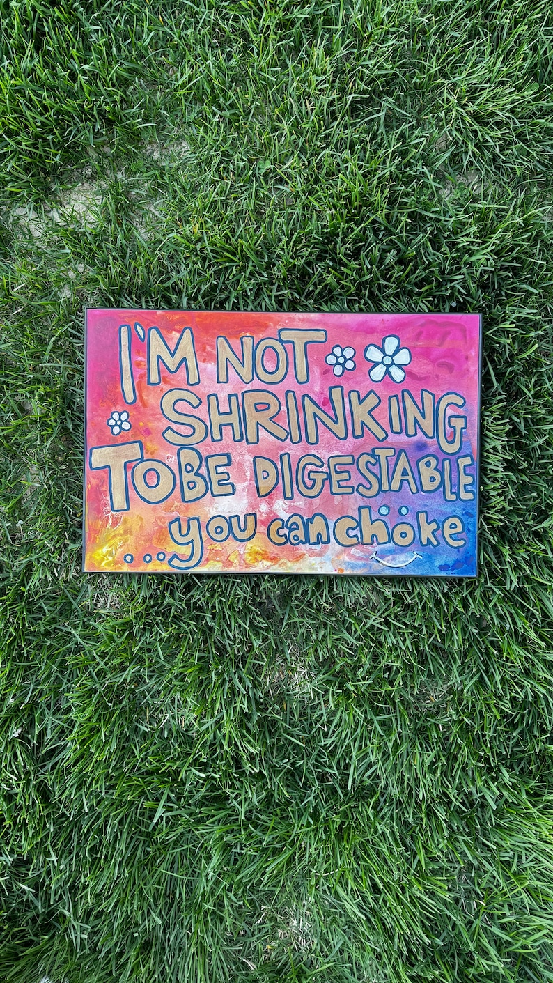 Not Shrinking Wall Art 12x18 In. NO FRAME - Etsy