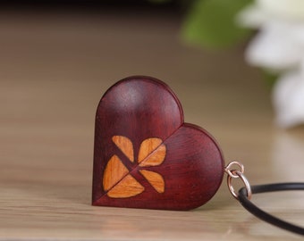 Wood Heart Pendant - Etsy